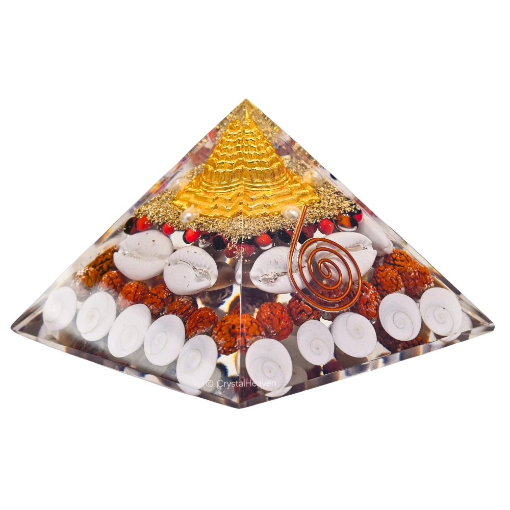 Certified Laxmi Wealth Pyramid - Shree Yantra, Gomati Chakra, Rudraksha ...