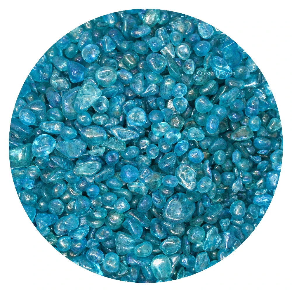 Aqua Aura Quartz Chips - Premium Crystal Chips - Crystal Heaven