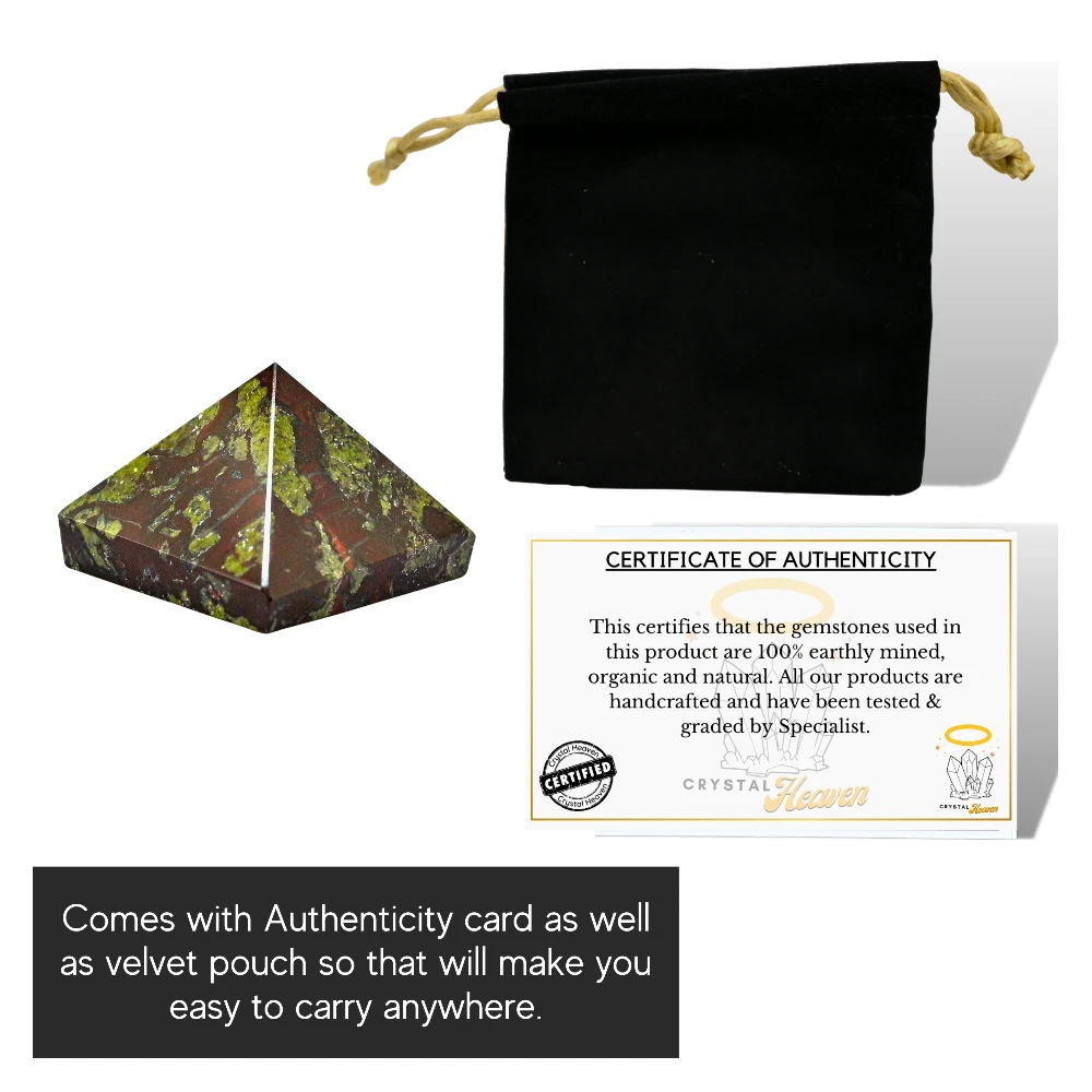Dragon Bloodstone Pyramid - Premium Crystal Pyramids