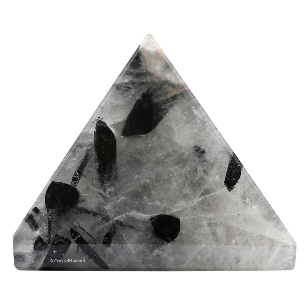 Black rutilated Quartz - Premium Crystal Pyramids - Crystal Heaven