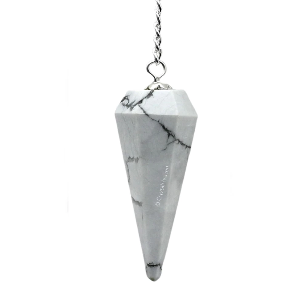 Howlite Pendulum - Premium Crystal Dowsing Pendulums - Crystal Heaven