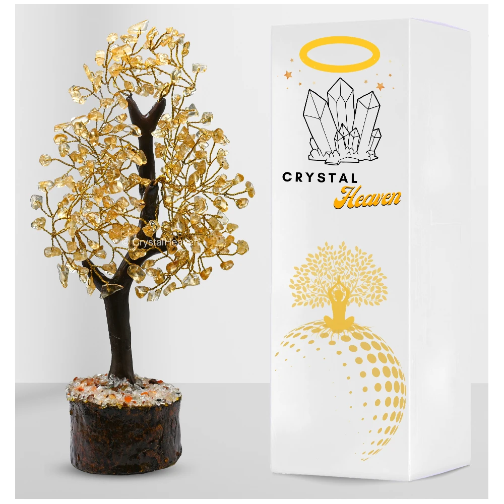 Citrine Tree - Premium Gemstone Crystal Tree - Crystal Heaven