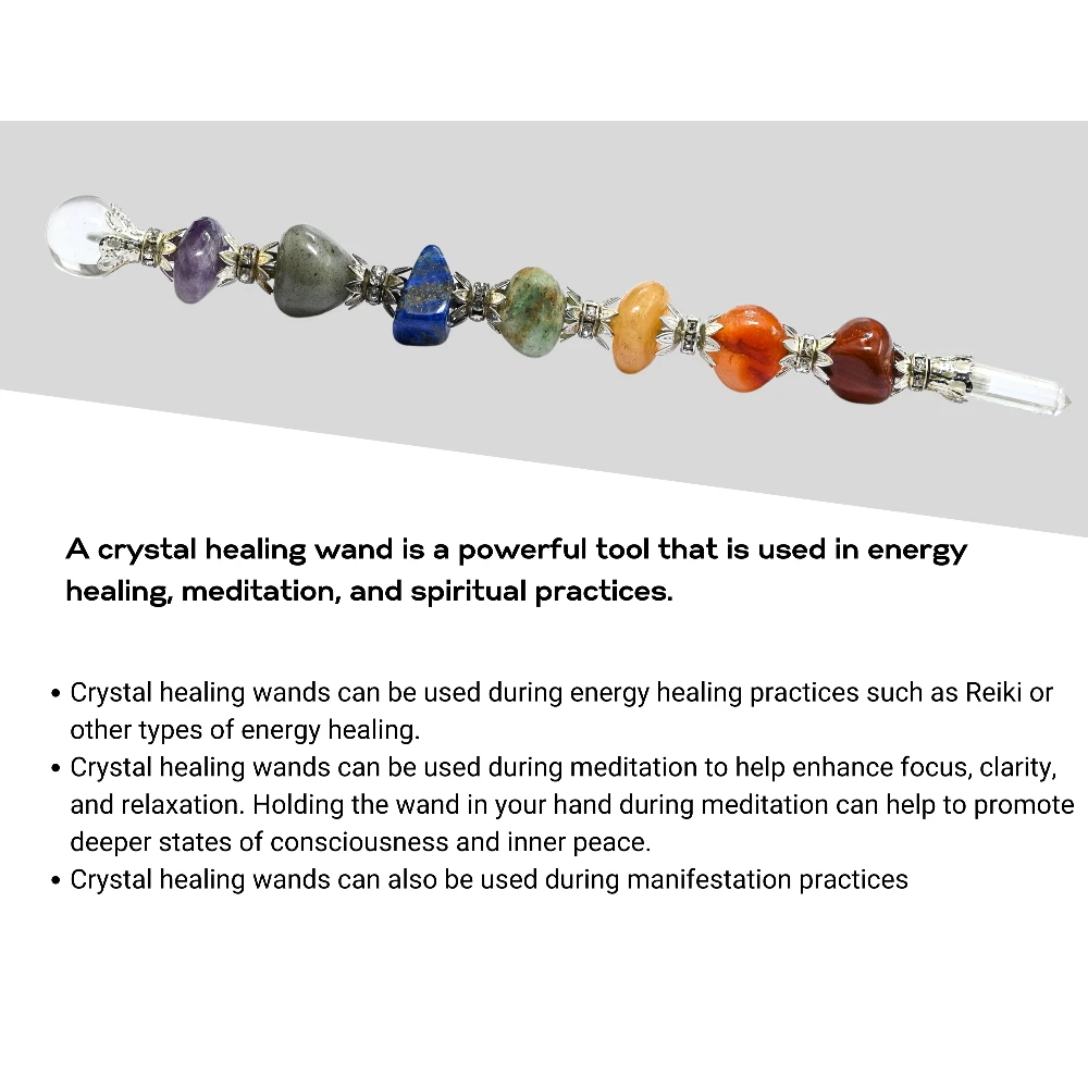 Chakra Healing Stick - Premium Crystal Wand - Crystal Heaven